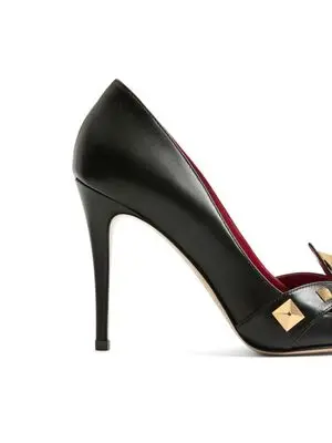 Valentino Garavani Studded Leather Pointed Toe Stiletto Pumps - Multicolor