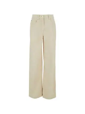 Brunello Cucinelli Velvet Flared-leg Trousers - Multicolor