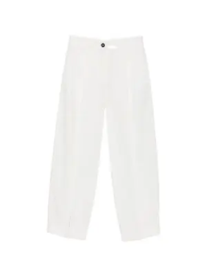 TOTEME Wide Leg Cotton Trousers - Multicolor