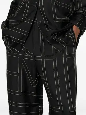 TOTEME Monogram Silk Pajama Trousers - Multicolor