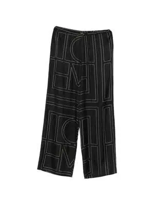 TOTEME Monogram Silk Pajama Trousers - Multicolor