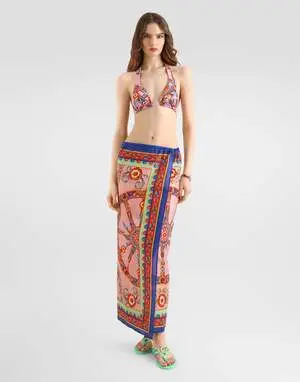 Dolce & Gabbana Carretto Print Triangle Bikini