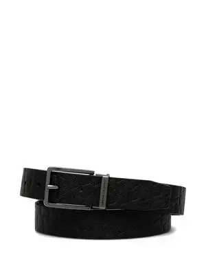 Armani Exchange Embossed Logo Belt - Black