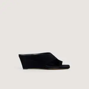 Sandro Suede Wedge Sandals - Black