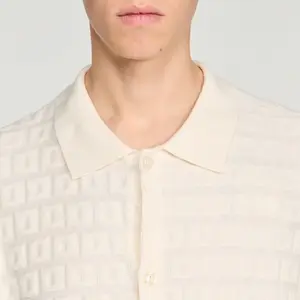 Sandro Terry Knit Shirt - Ecru