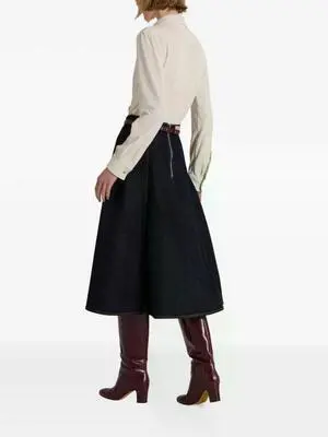 Alberta Ferretti A-line Denim Skirt
