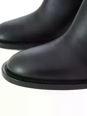 Burberry Buckle-detail Leather Boots