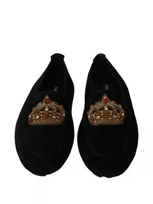Dolce & Gabbana Embellished Suede Loafers