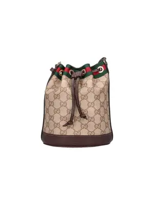 Gucci Mini Bucket Bag "web - Beige