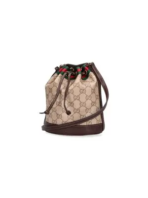 Gucci Mini Bucket Bag "web - Beige
