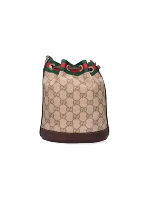Gucci Mini Bucket Bag "web - Beige