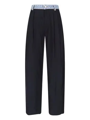 Alexander Wang Straight Leg Pants With Denim Detail