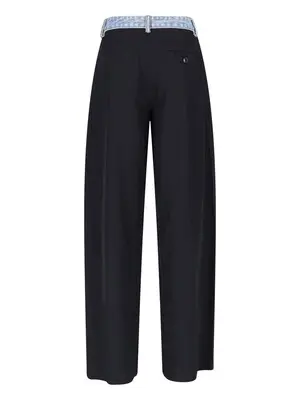 Alexander Wang Straight Leg Pants With Denim Detail