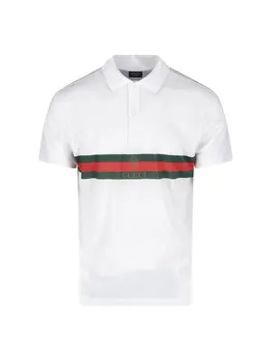 Gucci Cotton Polo "web - White