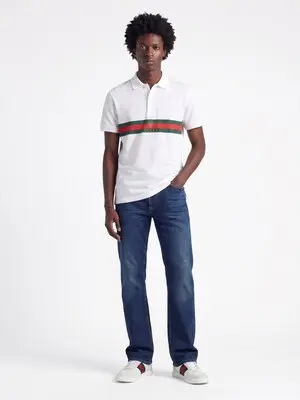 Gucci Cotton Polo "web - White