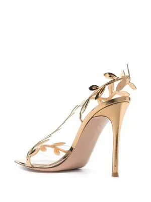 GIANVITO ROSSI Flavia Leaf Motif Sandals - Multicolor