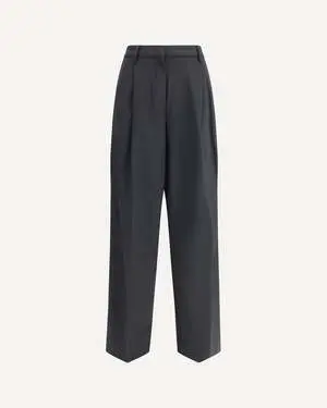 THE LATEST Pleated Tailored Trousers - Black