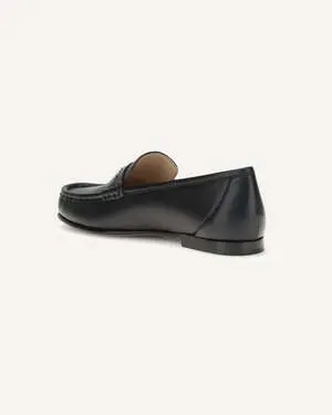 Chloé Leather Loafers With Gold Chain Detail