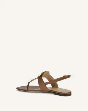 Valentino Garavani Leather Thong Sandals With Vlogo Signature