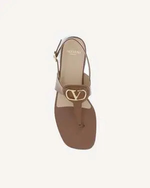 Valentino Garavani Leather Thong Sandals With Vlogo Signature