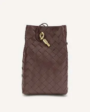 Bottega Veneta Andiamo Smartphone Pouch - Brown