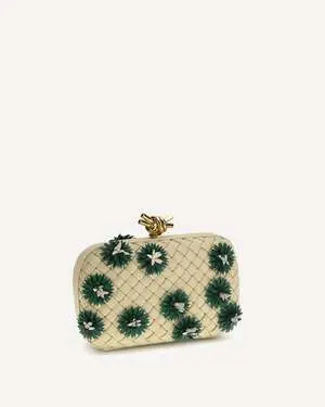 Bottega Veneta Knot Clutch With Floral Appliqués