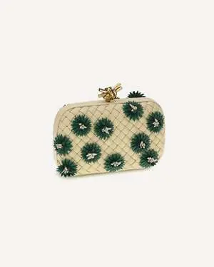 Bottega Veneta Knot Clutch With Floral Appliqués