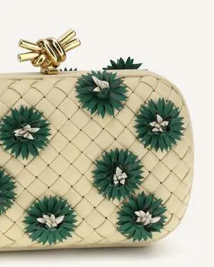 Bottega Veneta Knot Clutch With Floral Appliqués