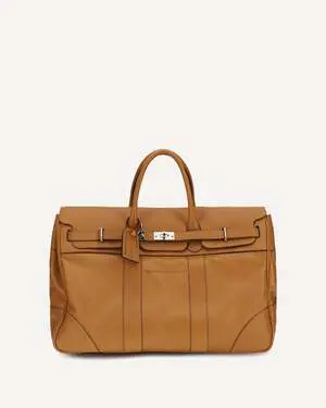 Brunello Cucinelli Leather Travel Bag - Brown