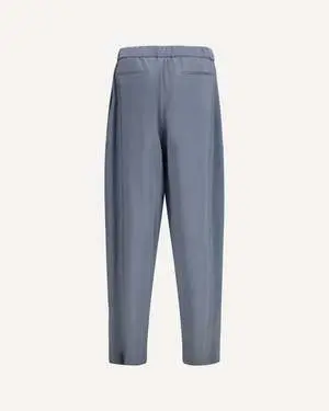 Giorgio Armani Wide-leg Silk Blend Pants - Grey