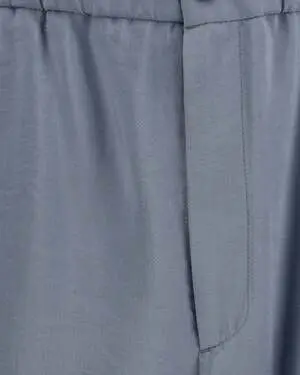 Giorgio Armani Wide-leg Silk Blend Pants - Grey