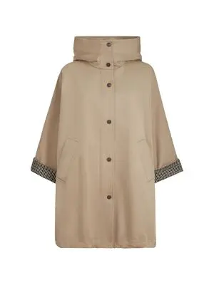 Brunello Cucinelli Cotton And Linen Blend Parka Coat - Multicolor