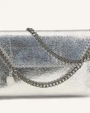 Stella McCartney Falabella Metallic Shoulder Bag - Silver
