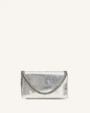 Stella McCartney Falabella Metallic Shoulder Bag - Silver