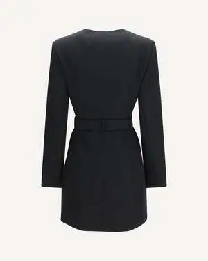 Balmain Grain De Poudre Belted Blazer