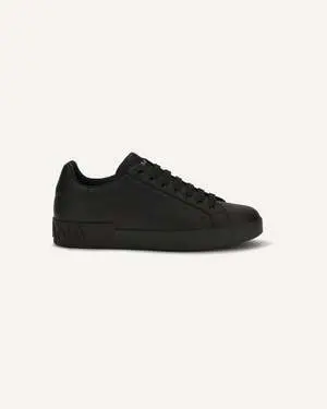 Dolce & Gabbana Portofino Calfskin Leather Sneakers - Black