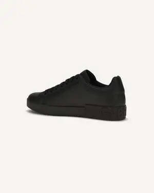 Dolce & Gabbana Portofino Calfskin Leather Sneakers - Black