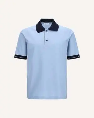 FERRAGAMO Hort-leeve Polo - Light Blue
