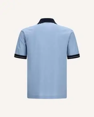 FERRAGAMO Hort-leeve Polo - Light Blue