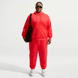 Nike Phoenix Fleece Oversized Pullover Hoodie - Red