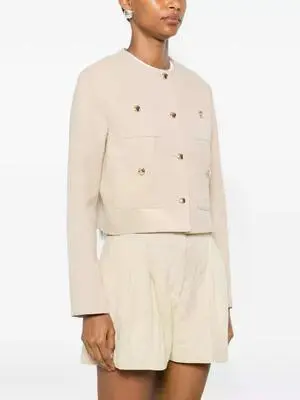 Maje Cropped Button-up Blazer
