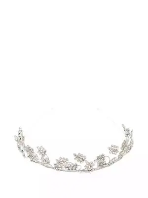 JENNIFER BEHR Embellished Leaf Headband - Silver