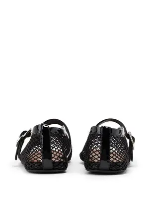 Alaïa Fishnet Ballet Flats - Black