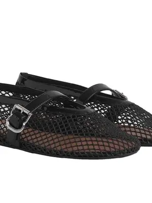 Alaïa Fishnet Ballet Flats - Black