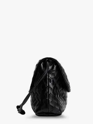Bottega Veneta Intrecciato Leather Shoulder Bag - Black