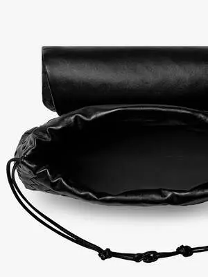 Bottega Veneta Intrecciato Leather Shoulder Bag - Black
