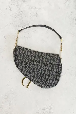 Dior Trotter Oblique Saddle Bag - Blue