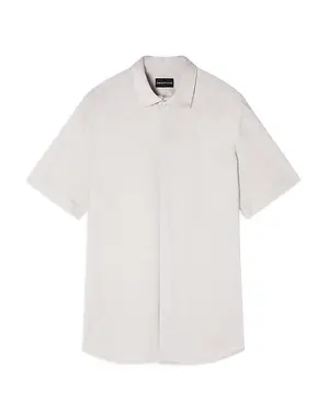 Emporio Armani Techno Seersucker Short Sleeve Shirt