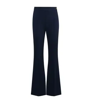 CALLAS MILANO Lola High Density Crepe Stretch Cropped Flare Trousers - Navy