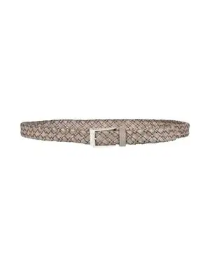 MOORER Leather Belt - Grey